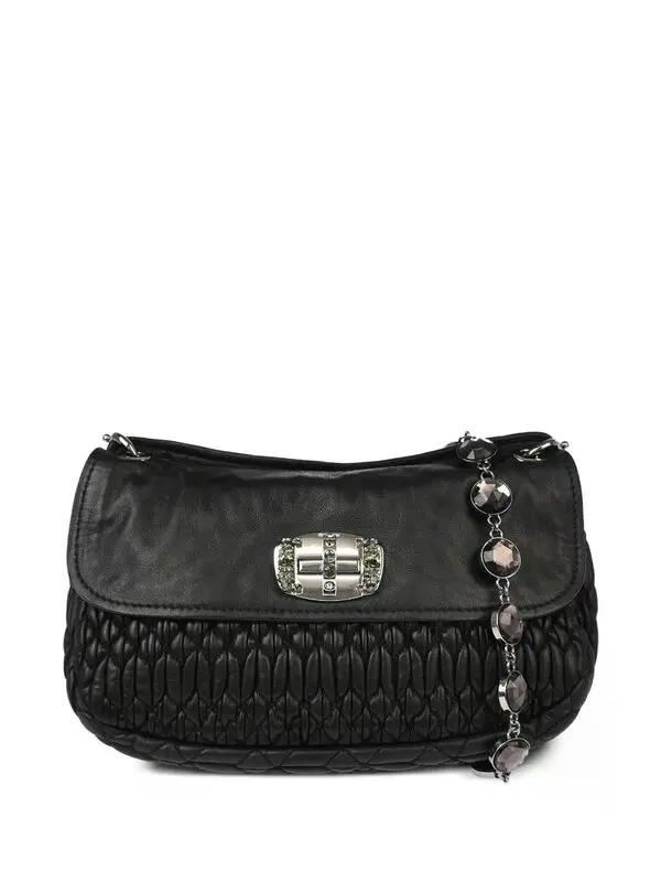 Miu Miu 2010s Matelassé Shoulder Bag - Black