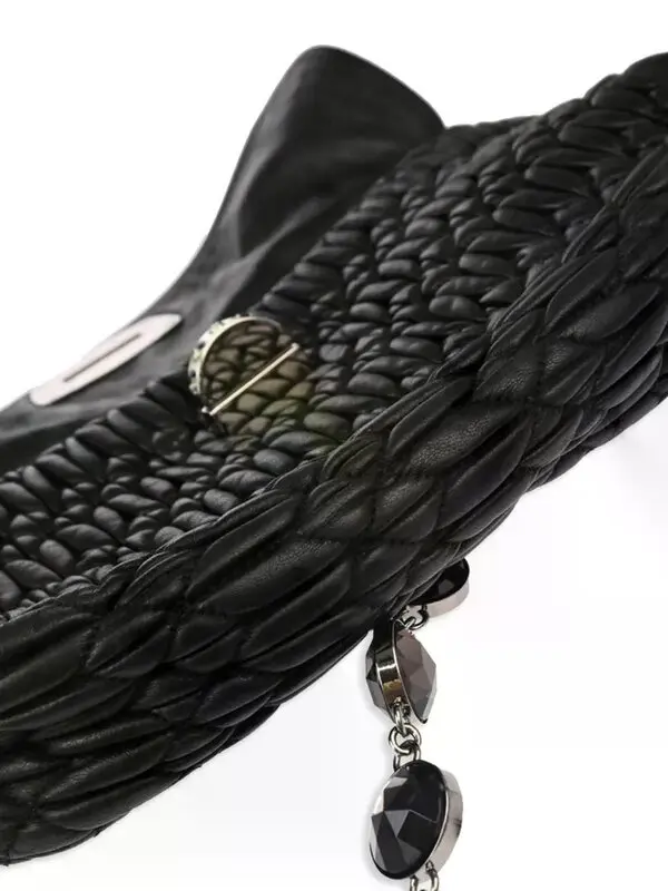 Miu Miu 2010s Matelassé Shoulder Bag - Black