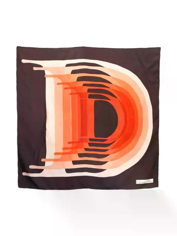 Dior 1970s Logo-print Scarf