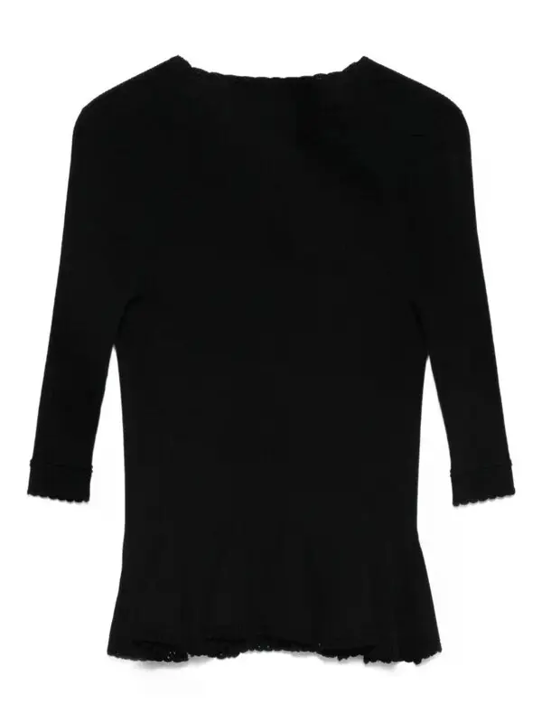 Gianfranco Ferre 1990s Ribbed Peplum Top