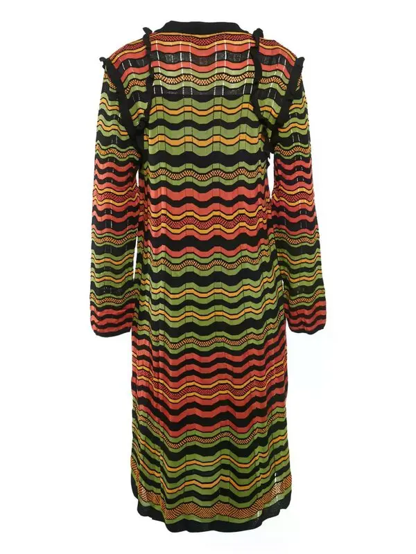 Missoni Zigzag Pattern Midi Dress - Green