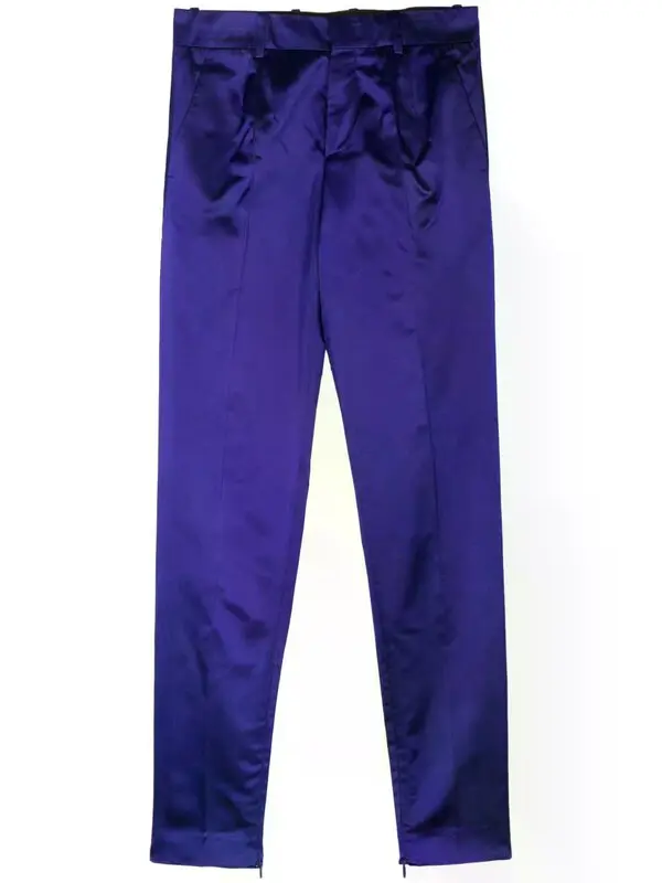 Gucci 2000s Pressed-crease Trousers - Purple