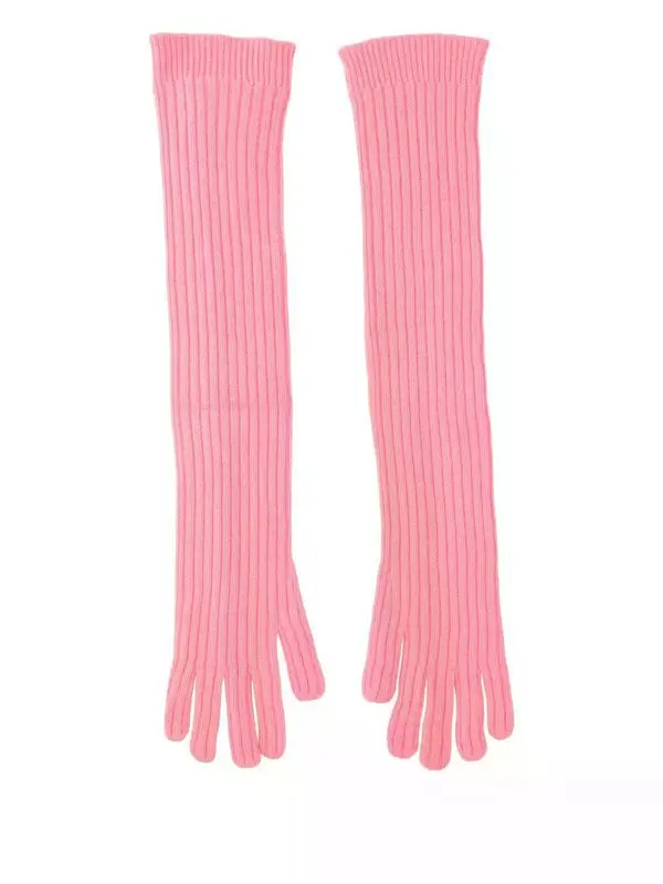 Prada Cashmere Elbow Length Gloves - Pink