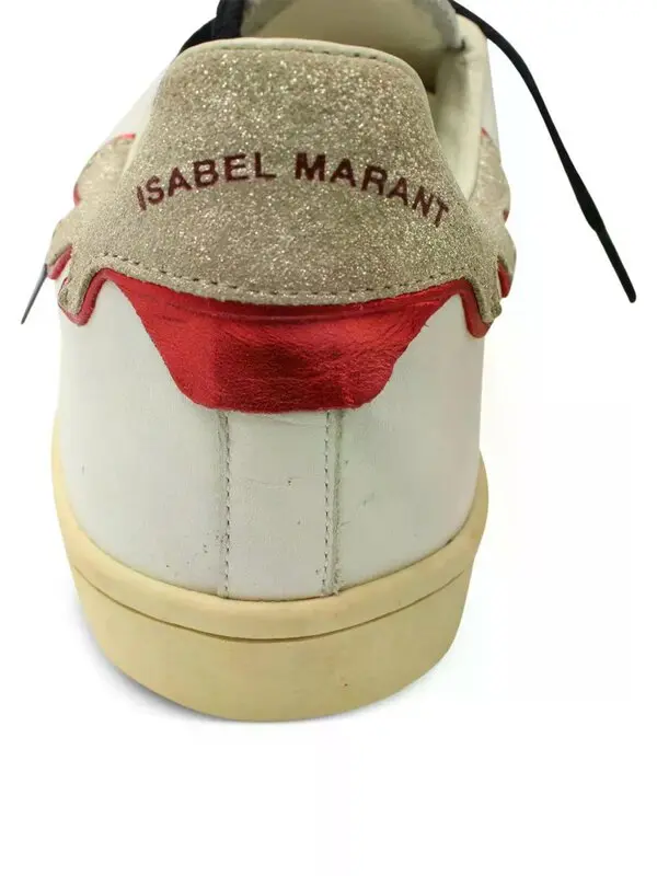 ISABEL MARANT VINTAGE Leather Lace Up Sneakers