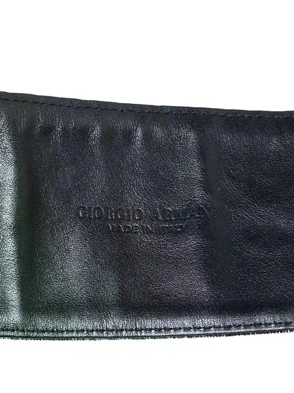 Giorgio Armani Velvet Wide Belt With Rectangular Buckle