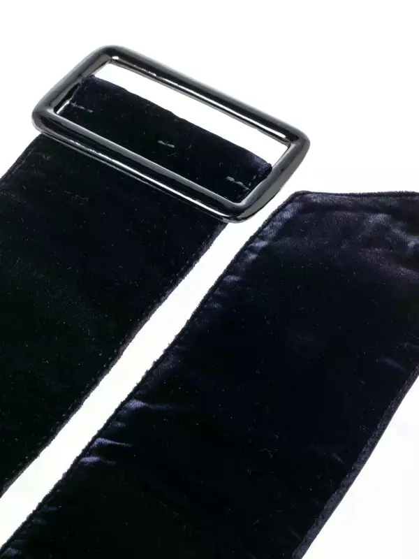 Giorgio Armani Velvet Wide Belt With Rectangular Buckle
