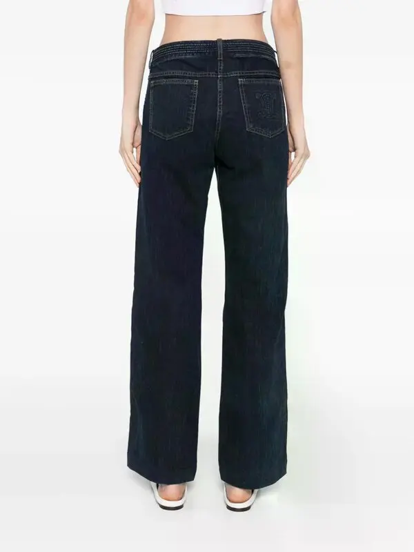 Celine 2000s Logo Denim Trousers