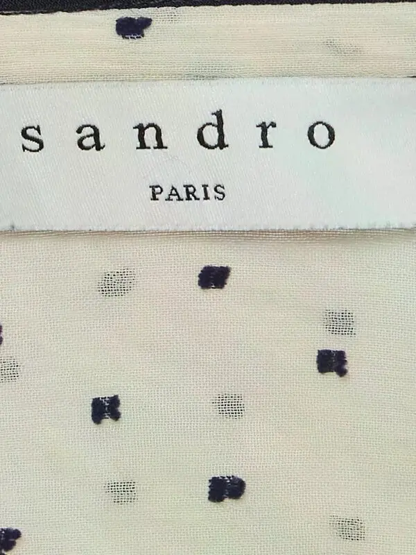Sandro Pleated Dot Shirt