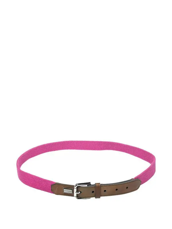 Dolce & Gabbana Canvas And Leather Belt - Pink