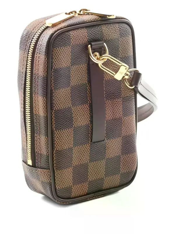 LOUIS VUITTON 2007 Damier Ebène Leather Pouch - Brown