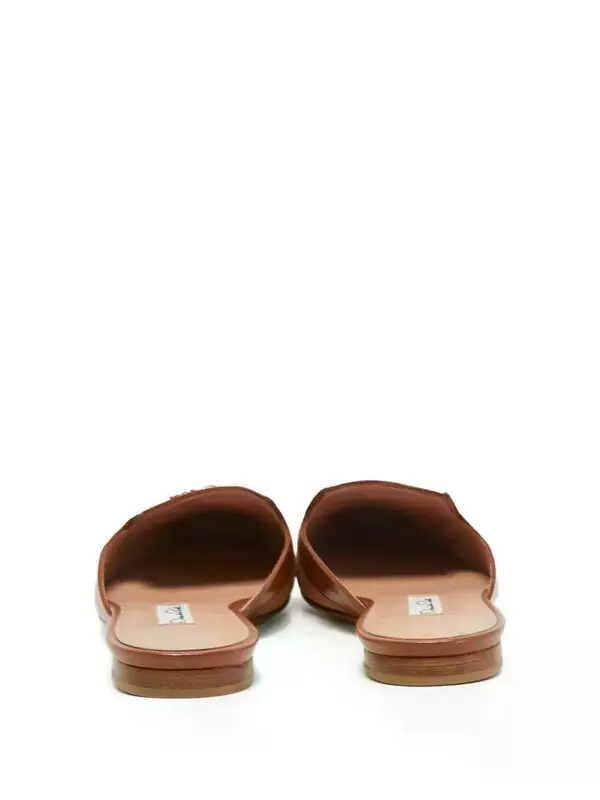 Oscar De La Renta Crystal-embellished Mules - Brown