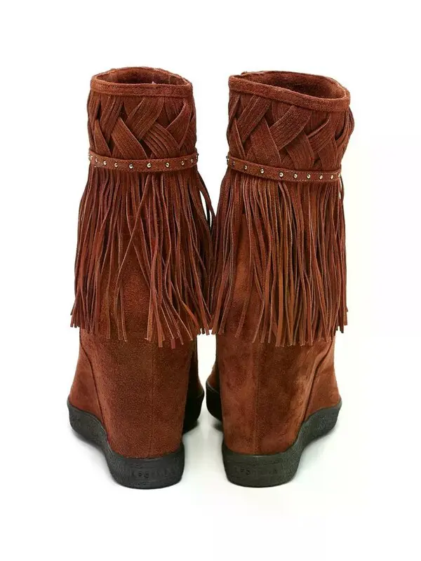 LE SILLA 110mm Fringed Wedge Boots