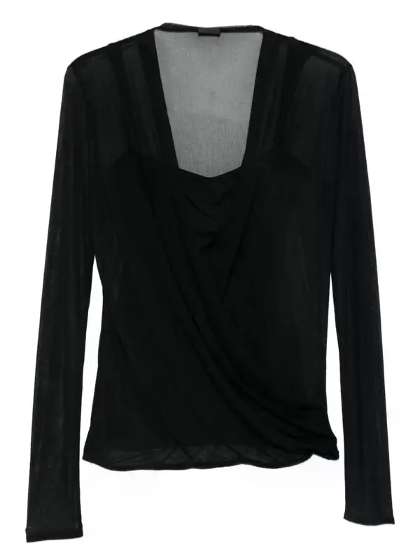 Givenchy Mesh Wrap Blouse