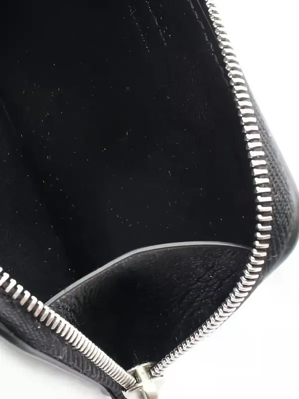 JIL SANDER 2020s Giro Envelope Zip Card Holder - Black