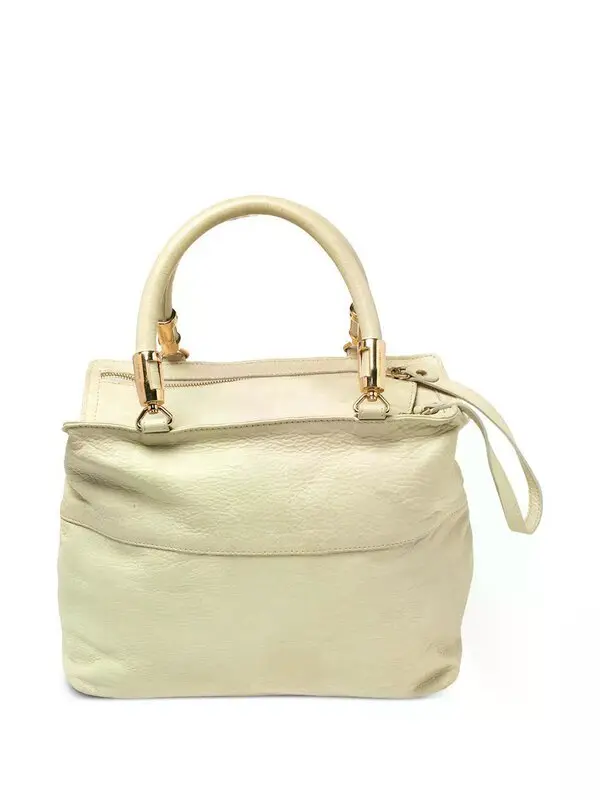 Emporio Armani Leather Tote Bag - Neutrals