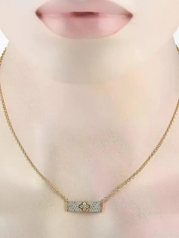 LB EXCLUSIVE 14kt Yellow Diamond Pendant Necklace