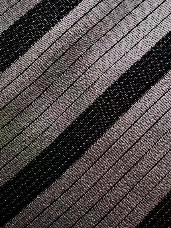 Giorgio Armani Diagonal Stripes Silk Tie - Grey