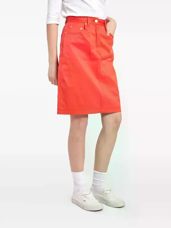 Gucci 1990s Monogram Embroidery Skirt