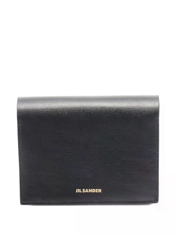 JIL SANDER 2020s Origami Leather Card Case - Black
