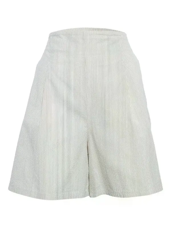 Max Mara Striped Seersucker Shorts