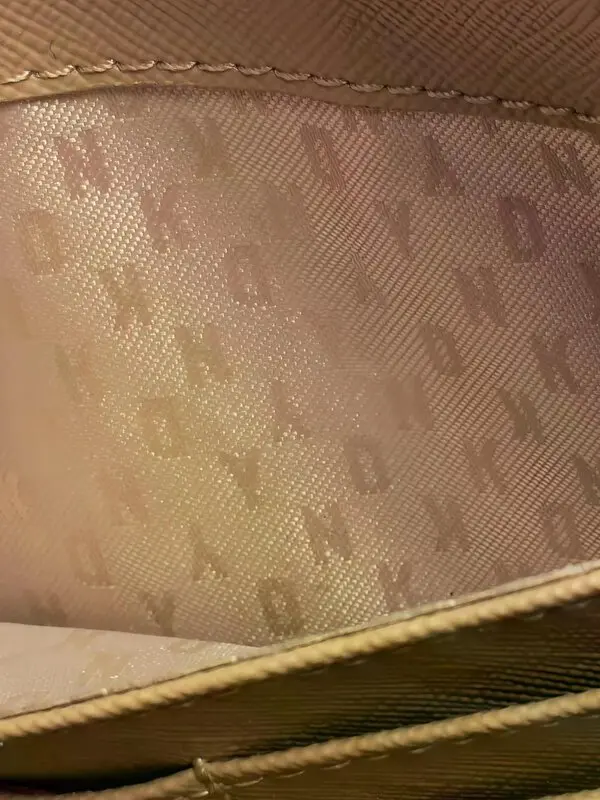 Dkny Pre-owned Metallic Leather Zip Wallet