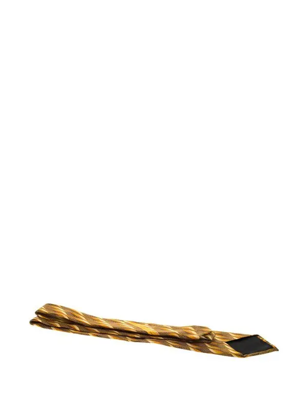 Ermenegildo Zegna Leaf-pattern Neck Tie - Yellow