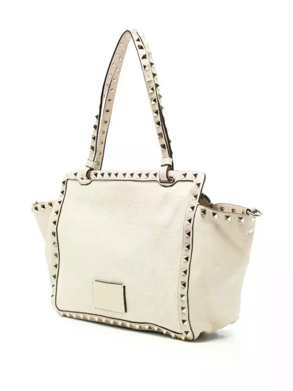 Valentino Garavani 2020s Rockstud Studded Tote Bag - Neutrals
