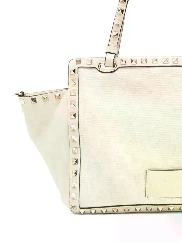 Valentino Garavani 2020s Rockstud Studded Tote Bag - Neutrals