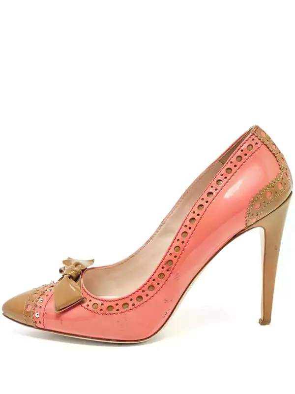 Miu Miu Patent Leather Stiletto Pumps - Pink