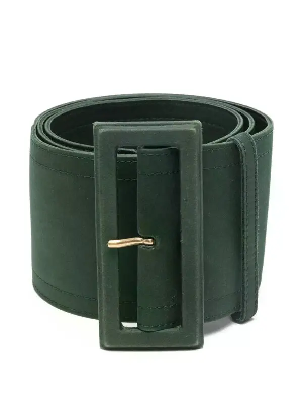 Celine 2000s Rectangle-buckle Belt - Green