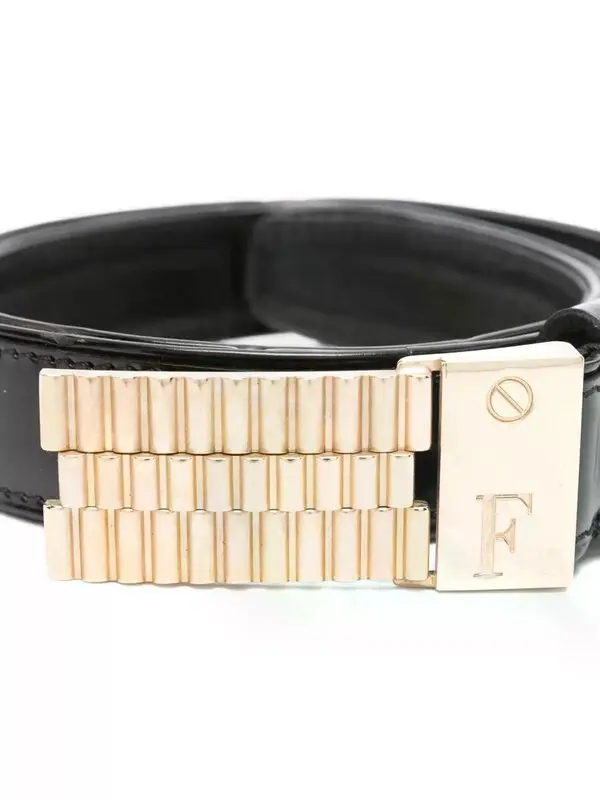 Gianfranco Ferre 2000s Initial-buckle Belt