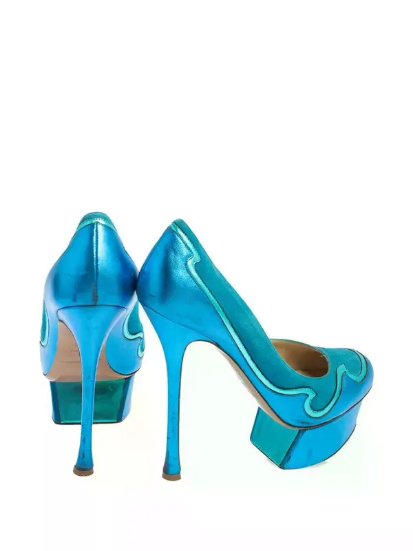 NICHOLAS KIRKWOOD 135mm Suede-paneled Platform Pumps