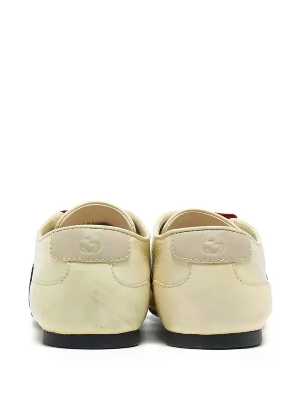 Gucci Web-stripe Leather Sneakers