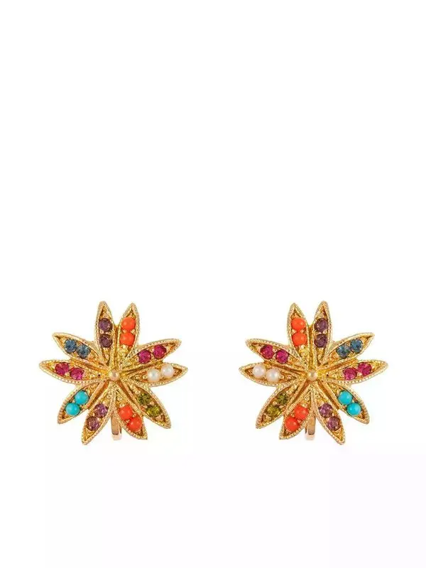 SUSAN CAPLAN X D'orlan 1980s Crystal Earrings - Gold