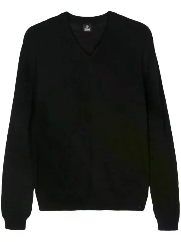 Versace 2005-2006s V-neck Wool Jumper