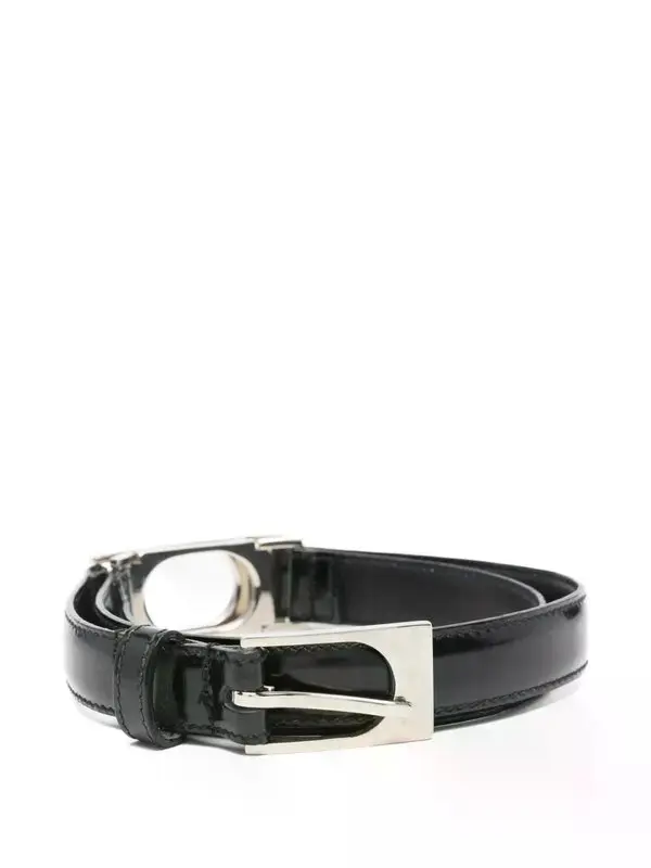 Versace 1990s Leather Belt - Black