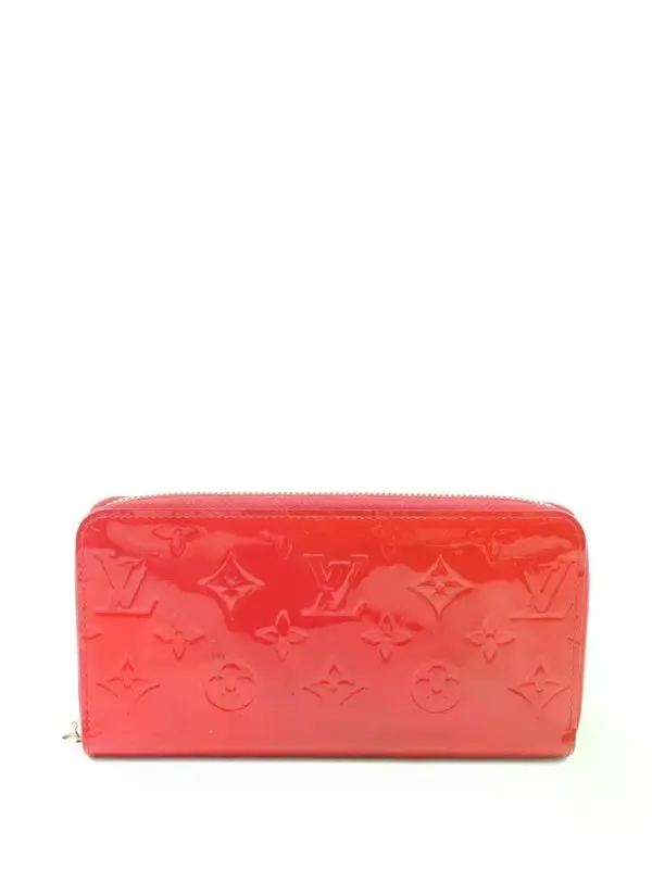 LOUIS VUITTON 2018 Vernis-leather Zip-around Wallet - Red
