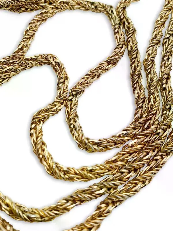 Dior 1968 Twisted Herringbone Chain Necklace