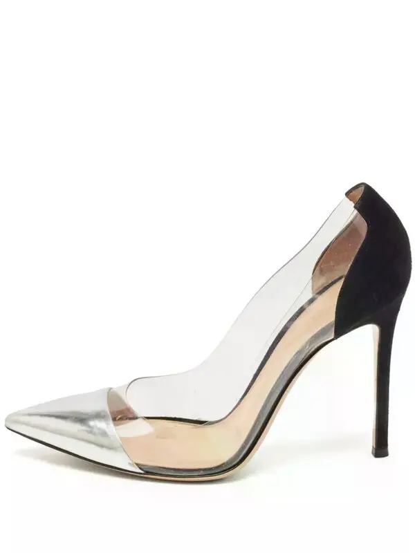 GIANVITO ROSSI 105mm Pointed-toe Pumps - Silver