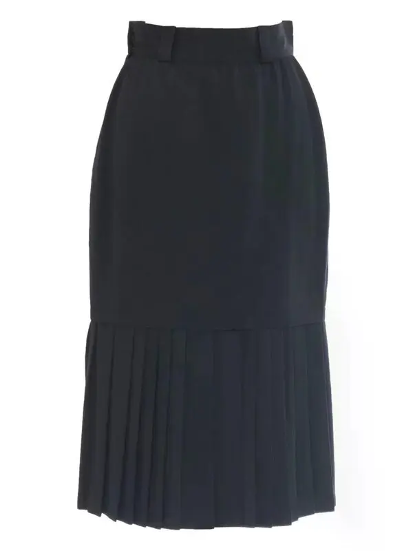 Versace Wool Pleated Skirt