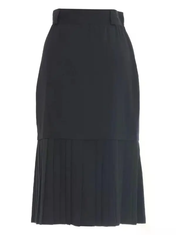 Versace Wool Pleated Skirt