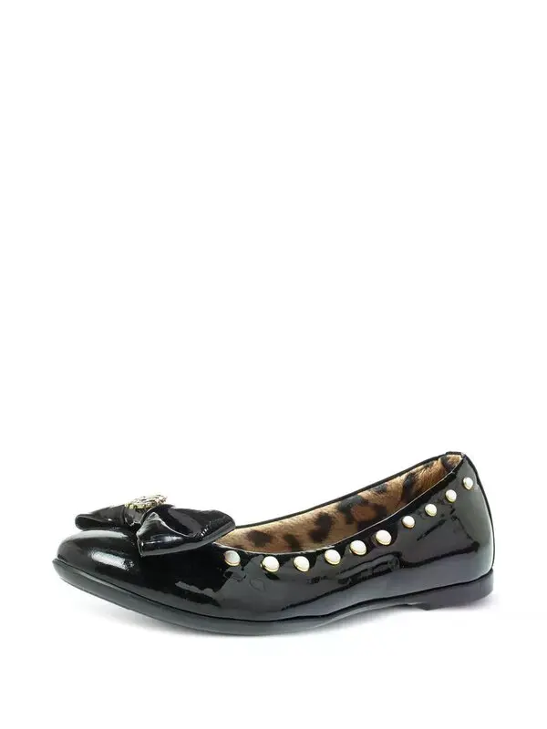 Roberto Cavalli Bow-detail Studded Ballet Flats