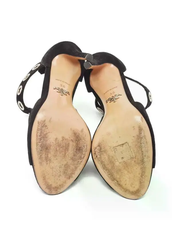 Prada Eyelet-embellished Suede Sandals