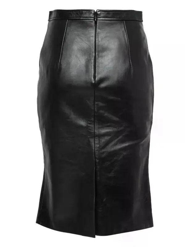 Burberry Leather Skirt