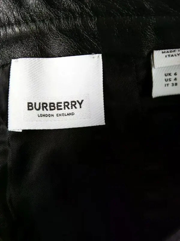 Burberry Leather Skirt