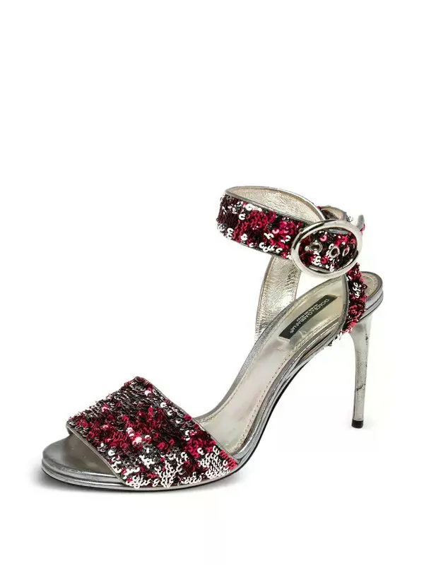 Dolce & Gabbana Metallic Heeled Sandals