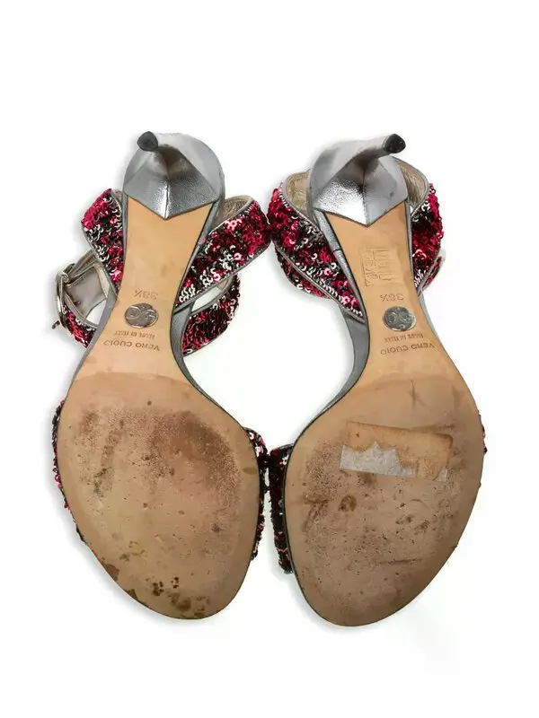 Dolce & Gabbana Metallic Heeled Sandals