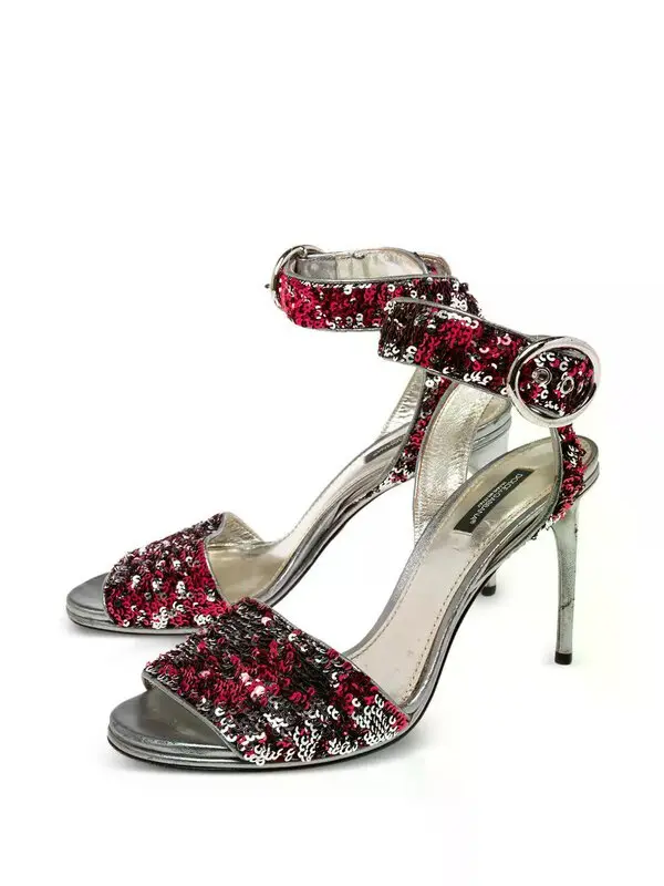 Dolce & Gabbana Metallic Heeled Sandals