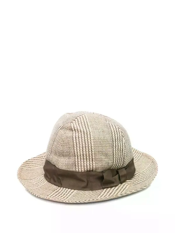 Giorgio Armani 1990s Ribbon Hat - Neutrals