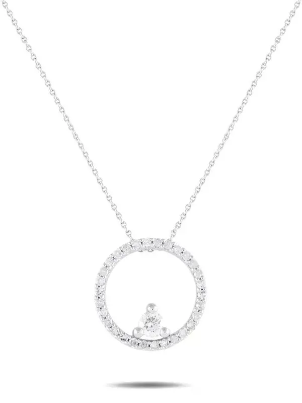 LB EXCLUSIVE 14k White Gold Diamond Pendant Necklace - Silver